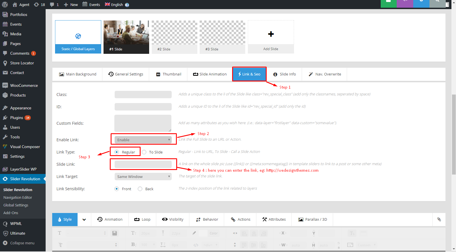 Slider Revolution How To Hyperlink Slides And Layers Support 